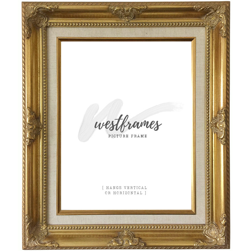 West Frames Estelle Antique Gold Leaf Wood French Baroque Picture Frame & Reviews | Wayfair